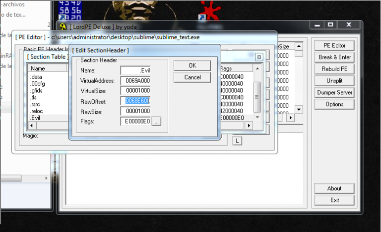 Backdooring a Windows Binary bypassing ASLR memory protection | Happy Hacking!